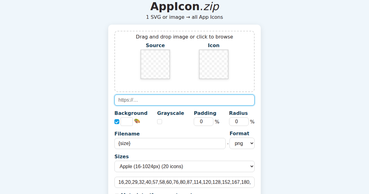 AppIcon.zip - Icon Generator